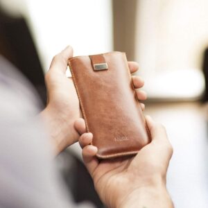 Italian Leather pouch for Samsung Galaxy, Free Personalization