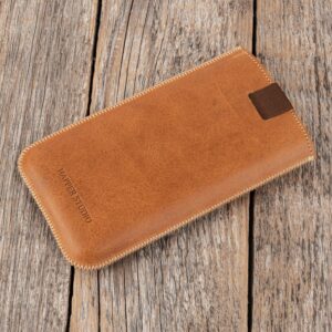 Italian Leather pouch for Samsung Galaxy, Free Personalization