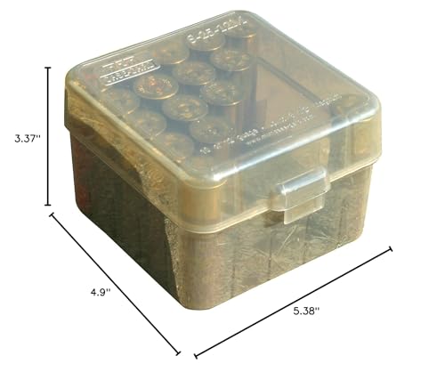 MTM 25 Round Shotshell Box (Clear Smoke), Large