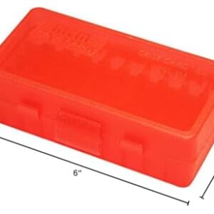 MTM 50 Round Flip-Top Ammo Box 380/9MM Cal (Clear Red)