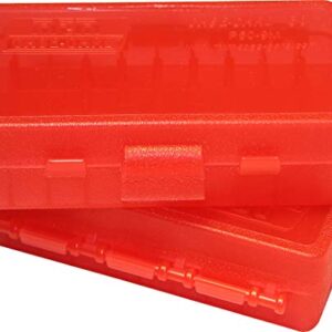 MTM 50 Round Flip-Top Ammo Box 380/9MM Cal (Clear Red)