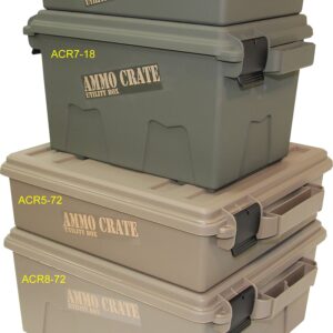 MTM ACR4-18 Ammo Crate Utility Box-Carry up to 65lbs of gear-Stackable design, double padlock for security - Water-resistant O-ring seal - Army Green