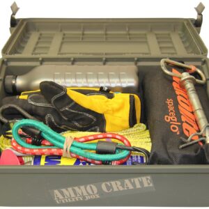 MTM ACR4-18 Ammo Crate Utility Box-Carry up to 65lbs of gear-Stackable design, double padlock for security - Water-resistant O-ring seal - Army Green