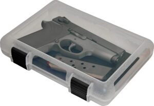 mtm in-safe handgun storage and organizing case isc12, clear, 12-inch (3-pack)