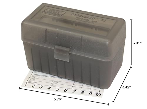 MTM 50 Round Flip-Top Rifle Ammo Box 270 Win 280 Rem 30-06, Large