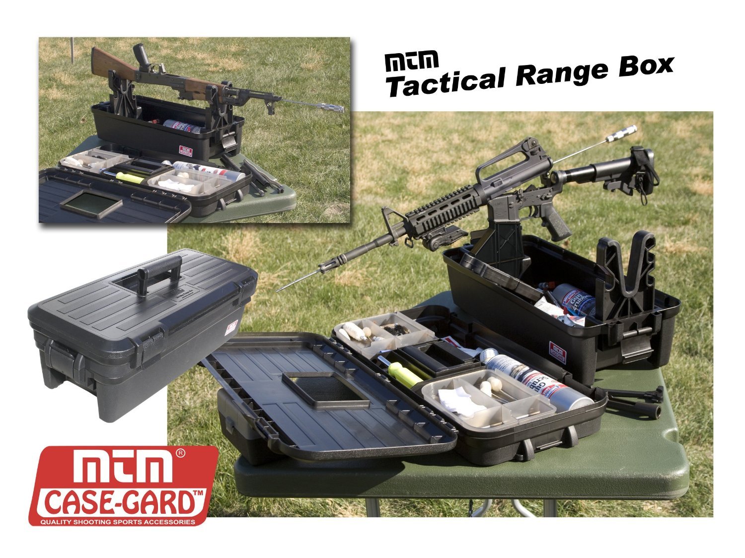 MTM TRB-40 Tactical Range Box,Black, 24.6" long x 11.3" wide x 8.3" high