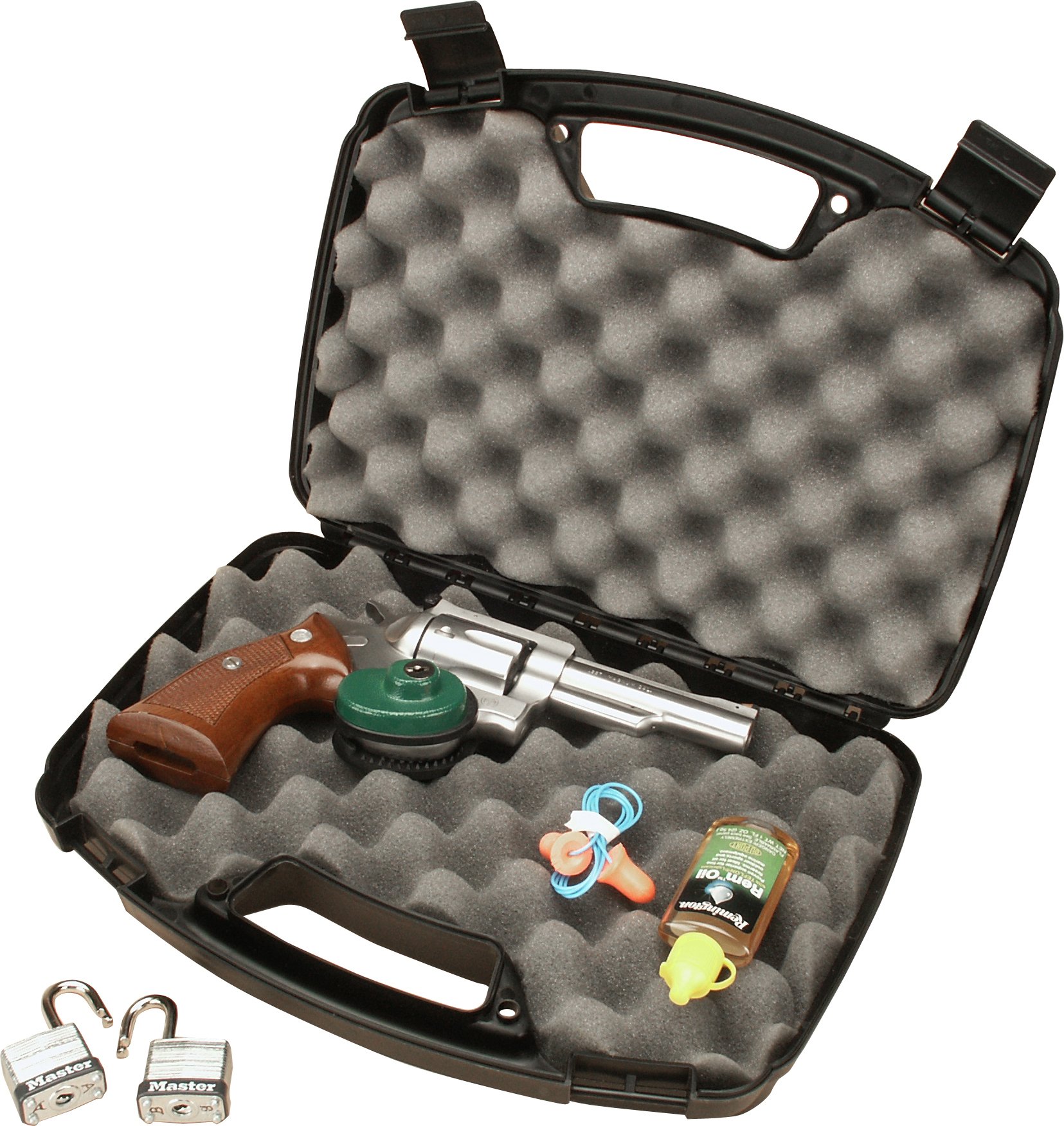 MTM Single Handgun Case for up to 6-Inch Revolver (Black)