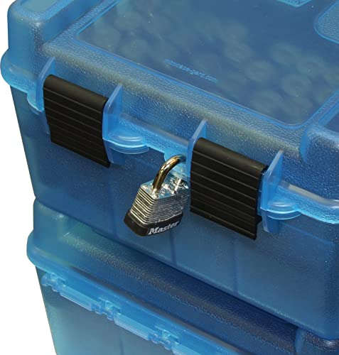 MTM R-100-MAG-24 Deluxe Ammo Box 100 Round Handle WSM WSSM Ultra Mag, USA Made, Clear Blue