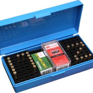 MTM SB-200-20 200 Round Small Bore Ammo Box .22 Long Rifle, USA Made, Blue