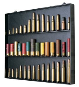 mtm cbd-1-40 cartridge display board, holds 42-.22cb up to 10 gauge, usa made, black