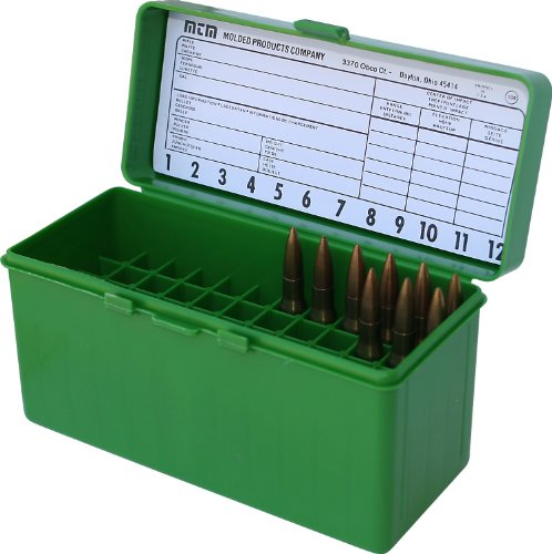 MTM RM-60-10 Ammo Box, 60 Round, Medium, USA Made, Green