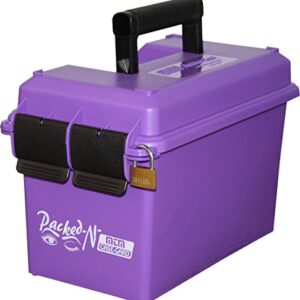 MTM AC50C-25 Ammo Can, 50-Caliber, Heavy-Duty Dual Latching System, Rugged Polypropylene Plastic, O-Ring Seal System, Water Resistant, Bulk Ammo Storage, USA Made, Purple