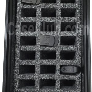 Case Club 24 Magazine Holder 50 Cal Ammo Can Foam to Fit MTM (Pre-Cut, Closed Cell, Military Grade Foam)(MTM .50cal)