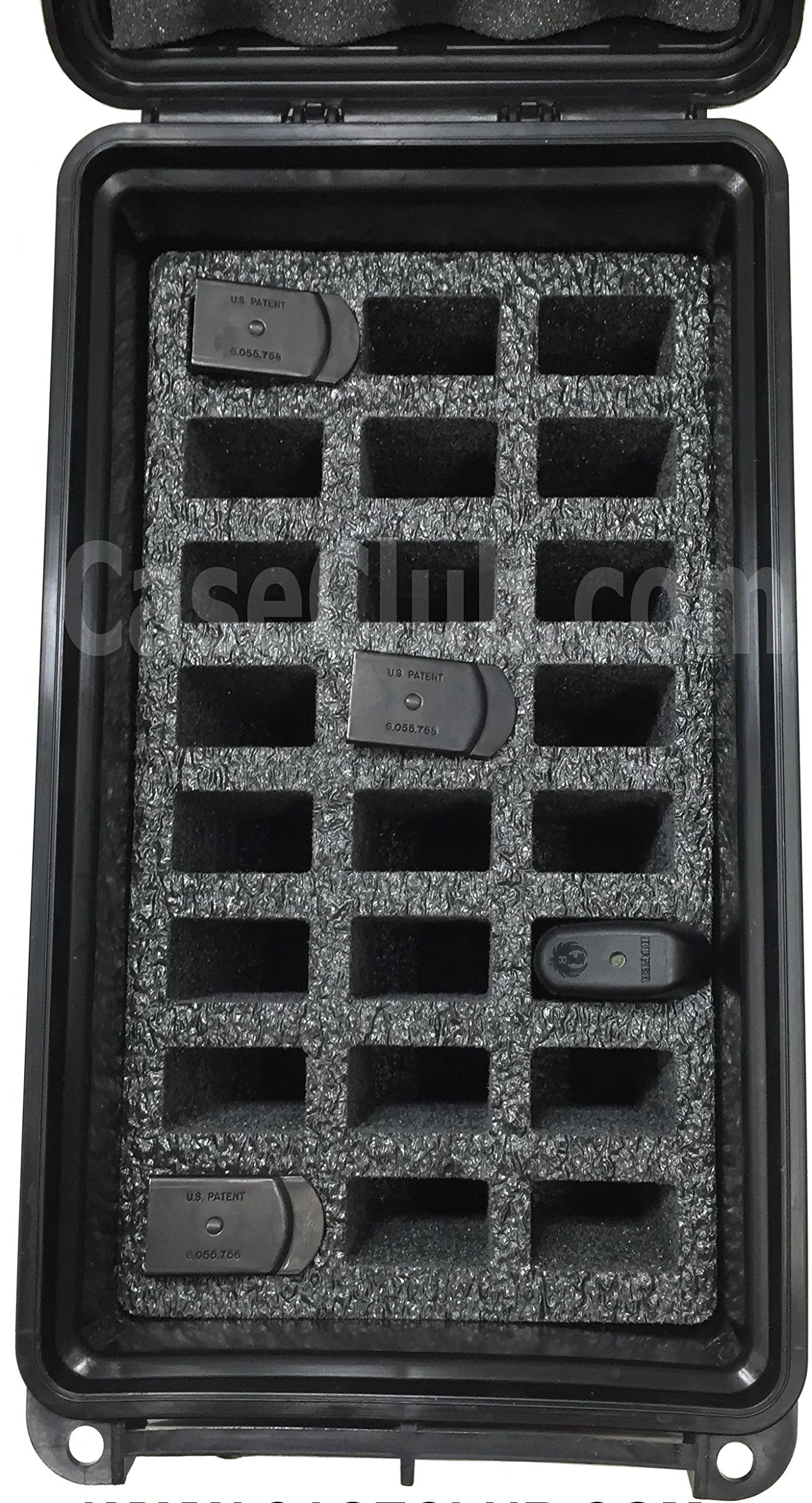 Case Club 24 Magazine Holder 50 Cal Ammo Can Foam to Fit MTM (Pre-Cut, Closed Cell, Military Grade Foam)(MTM .50cal)