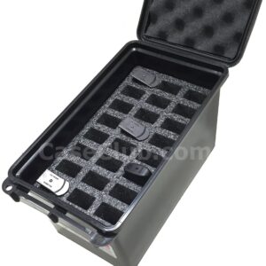 Case Club 24 Magazine Holder 50 Cal Ammo Can Foam to Fit MTM (Pre-Cut, Closed Cell, Military Grade Foam)(MTM .50cal)