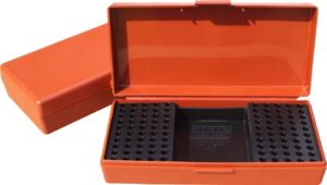 mtm sb-200-32 200 round small bore ammo box .22 long rifle, usa made, rust