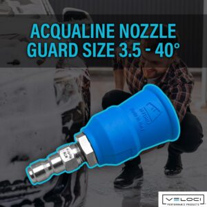 MTM Hydro Acqualine Pressure Washer Nozzle Guard Holder Tips Protector with 1/4” Quick Coupler Plug, 40 Degrees 3.5