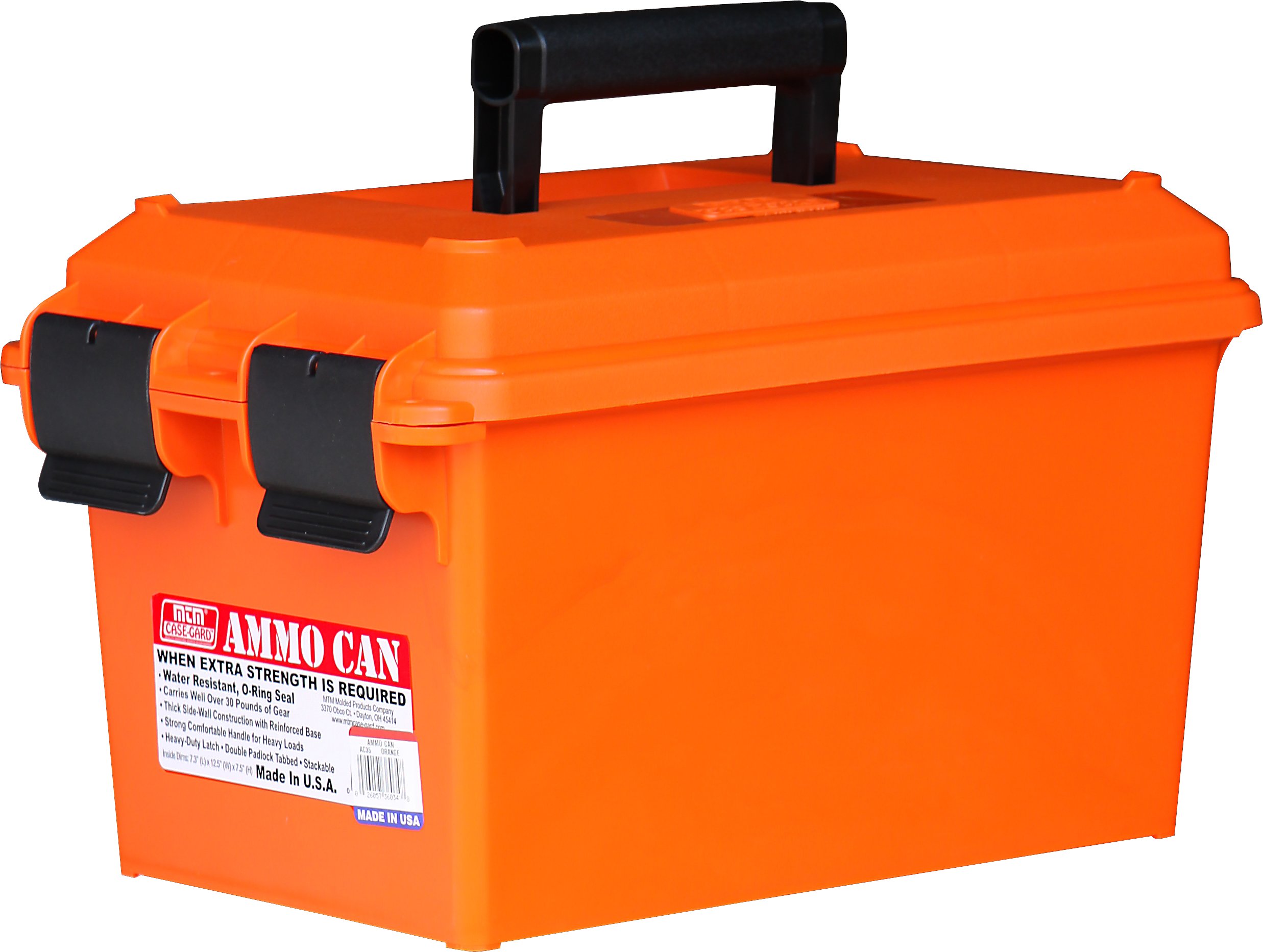 MTM Case-Gard Ammo Can - Dry Storage Emergency Marine Box - AC35, Orange