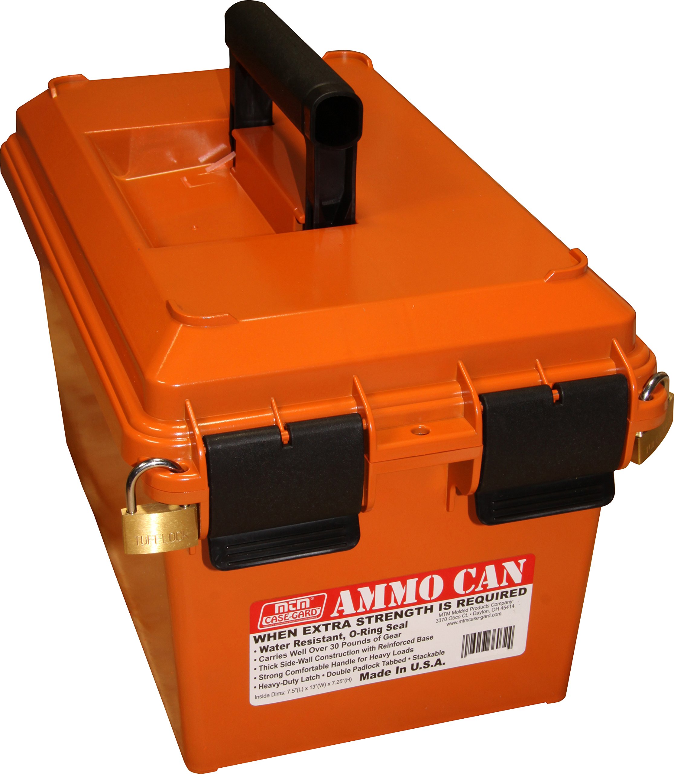 MTM Case-Gard Ammo Can - Dry Storage Emergency Marine Box - AC35, Orange