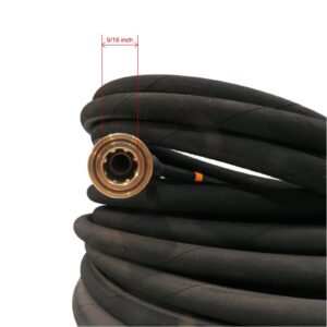 The ROP Shop | 50' Black Kobrajet Hose with Quick Disconnects for MTM Hydro 30.0169, 30.0049 QC