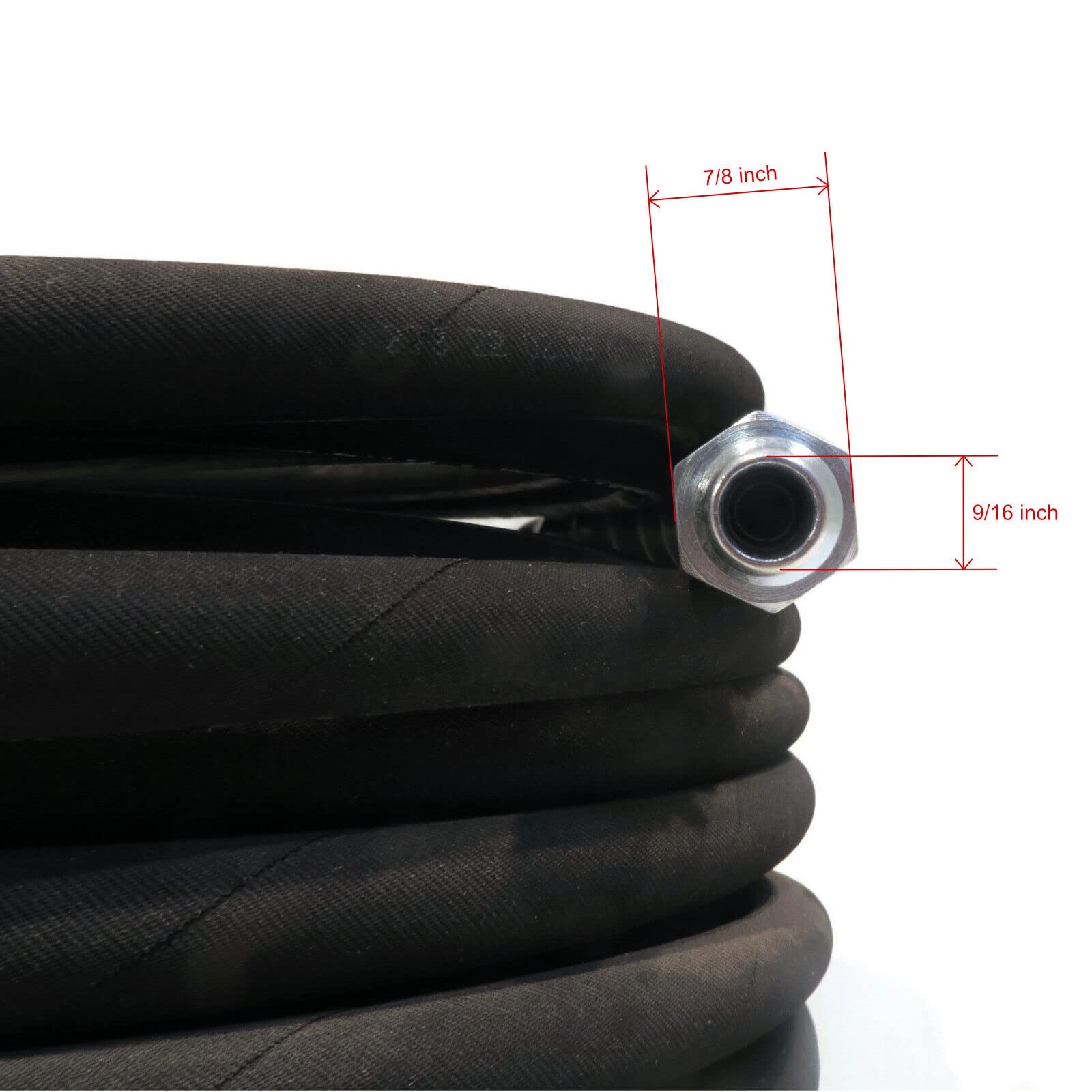 The ROP Shop | 50' Black Kobrajet Hose with Quick Disconnects for MTM Hydro 30.0169, 30.0049 QC