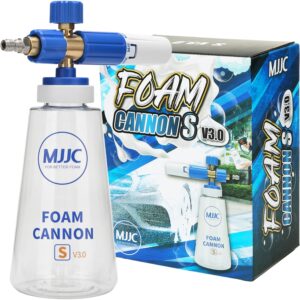 mjjc foam cannon s v3.0 (thicker snow foam technology) with 1/4 inch quick connector for pressure washer, 34 oz bottle