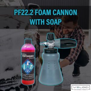 MTM Hydro PF22 Foam Cannon with Wide Mouth Bottle, 16 oz. Bottle of Car Wash Soap Included