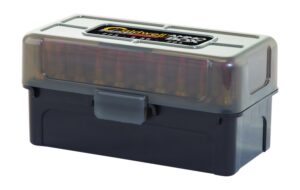 caldwell .223/.204 ammo box with removable lid and strong construction for outdoor, range, shooting, competition and reloading, 5 pack