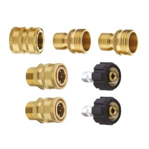 mtm hydro pressure washer 7-piece hose adapter kit for use with foam cannons, pressure washers and hoses