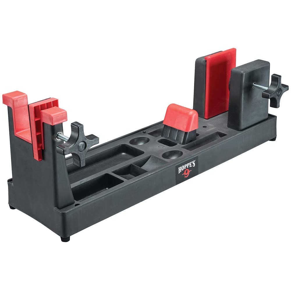 HOPPE'S Gun Vise, Rifle and Shotgun Vise with Front and Rear Locking Supports Grey