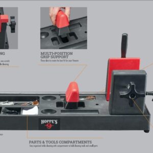 HOPPE'S Gun Vise, Rifle and Shotgun Vise with Front and Rear Locking Supports Grey