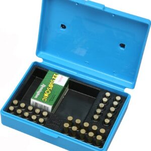 MTM SB-22-20 22-Rimfire Match Ammo Case, USA Made, Blue