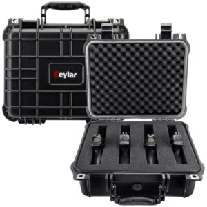 eylar hard gun case water & shock proof with foam tsa approved 13.37 inch 11.62 inch 6 inch black (black)