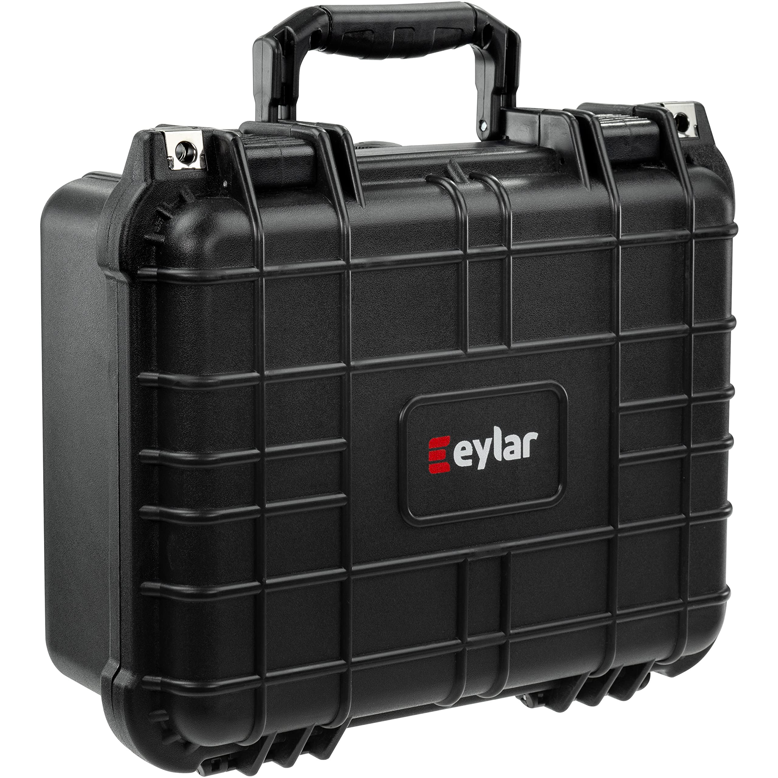 Eylar Hard Gun Case Water & Shock Proof With Foam TSA Approved 13.37 Inch 11.62 Inch 6 Inch Black (Black)