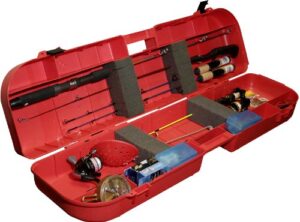 mtm ifb-1-30 ice fishing rod box, usa made, red