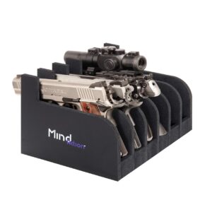 mind and action foam pistol rack handgun holder for gun safe gun cabinet accessories, customized gun storage from 1 up to 6 firearms