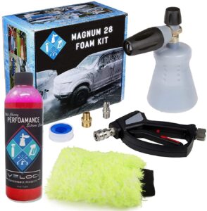 mtm pf22.2 foam cannon magnum 28 kit with grime grabber combo (magnum 28, perfoamance soap, with wash mitt)