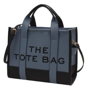 the tote bag for women large leather tote bag dupes top handle crossbody handbags blue black