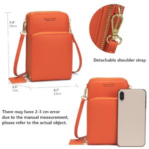 myfriday Small Crossbody Cell Phone Bag for Women, Mini Over Shoulder Handbag Purse with Credit Card Slots