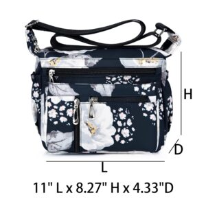 Fabuxry Purses and Shoulder Handbags for Women Crossbody Bag Messenger Bags (Floral-C)