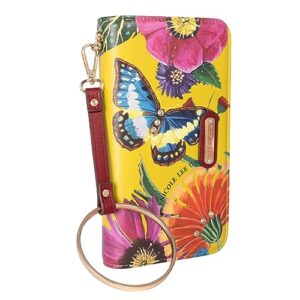 nicole lee signature bifold butter-flower mustard wallet