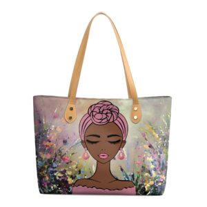 fznhql tote bags american melanin women‘s gifts handbags for black women afro fashion shoulder bags work travel bag