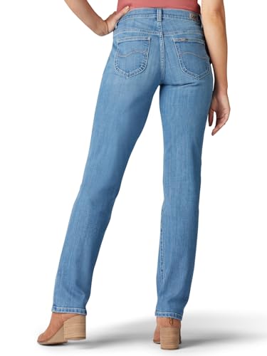 Lee Women's Relaxed Fit Straight Leg Jean, Inspire Blue, 16 Medium