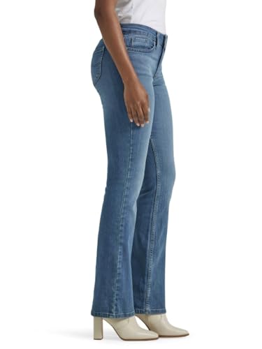 Lee Women's Legendary Mid Rise Bootcut Jean Heritage Fade 8 Short