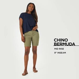 Lee Women's Legendary 9" Chino Bermuda Short Fort Green 12