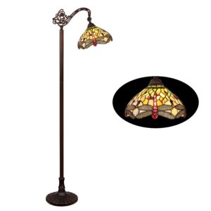 radiance goods 1 light antique dark bronze finish reading floor lamp 11" shade