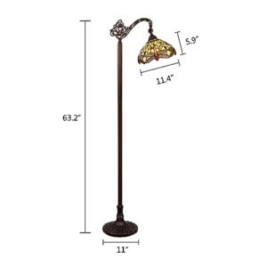 Radiance Goods 1 Light Antique Dark Bronze Finish Reading Floor Lamp 11" Shade