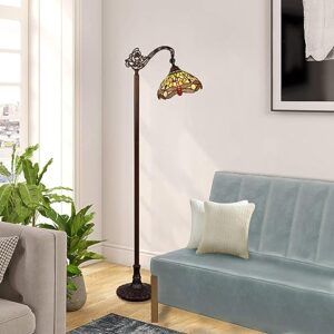 Radiance Goods 1 Light Antique Dark Bronze Finish Reading Floor Lamp 11" Shade