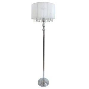 eauso crystal drop floor lamp,elegant designs trendy romantic sheer shade floor lamp with hanging crystals,create a romantic atmosphere in a living room or office,great fit for any room,fresh decorati