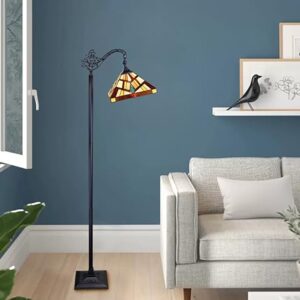 Radiance Goods Tiffany-Style Blackish Bronze 1-Light Mission Reading Floor Lamp 11" Shade